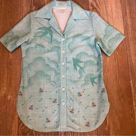 Jantzen | Tops | Rare Jantzen Vtg Gold Label 670s Knotch Collar Ss ...